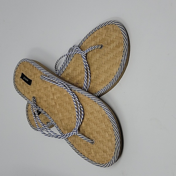 J. Crew | Shoes | J Crew Woven Straw Footbed Thong Sandals Flip Flops ...